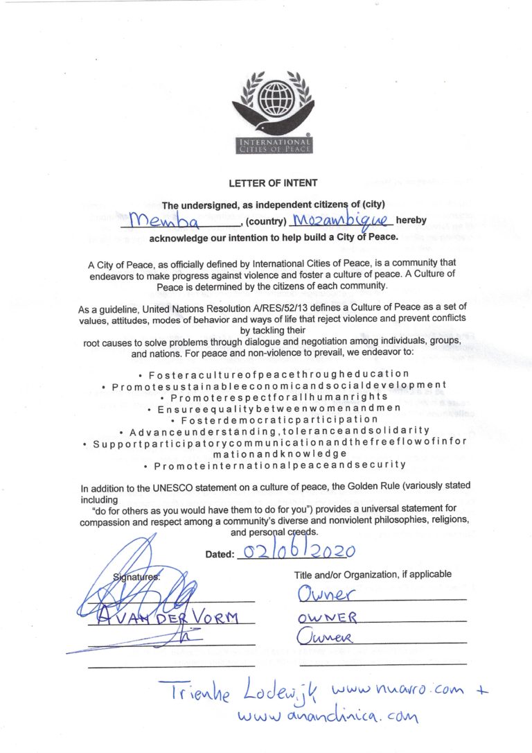 Memba, Mozambique – International Cities of Peace