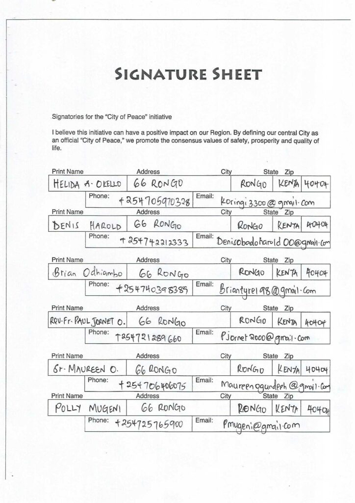 Rongo, Kenya – International Cities of Peace