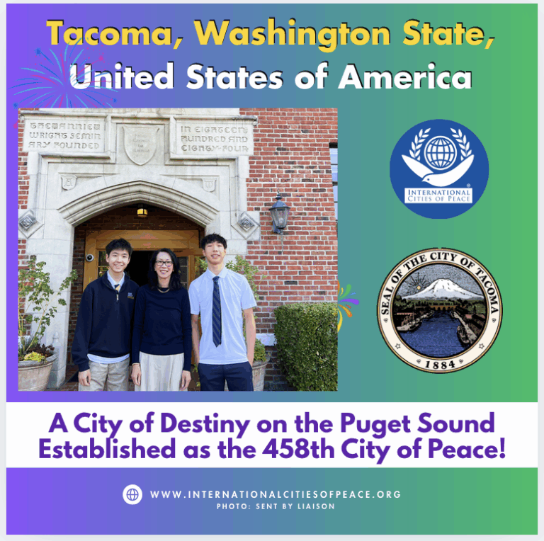 International Cities of Peace – Love of Community. Love of Place ...