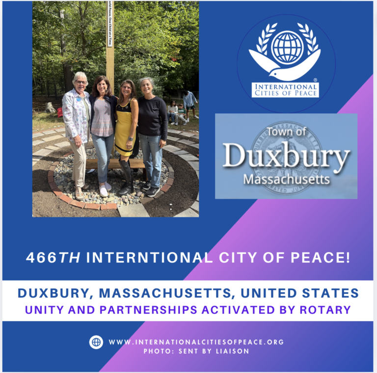 International Cities of Peace – Love of Community. Love of Place ...